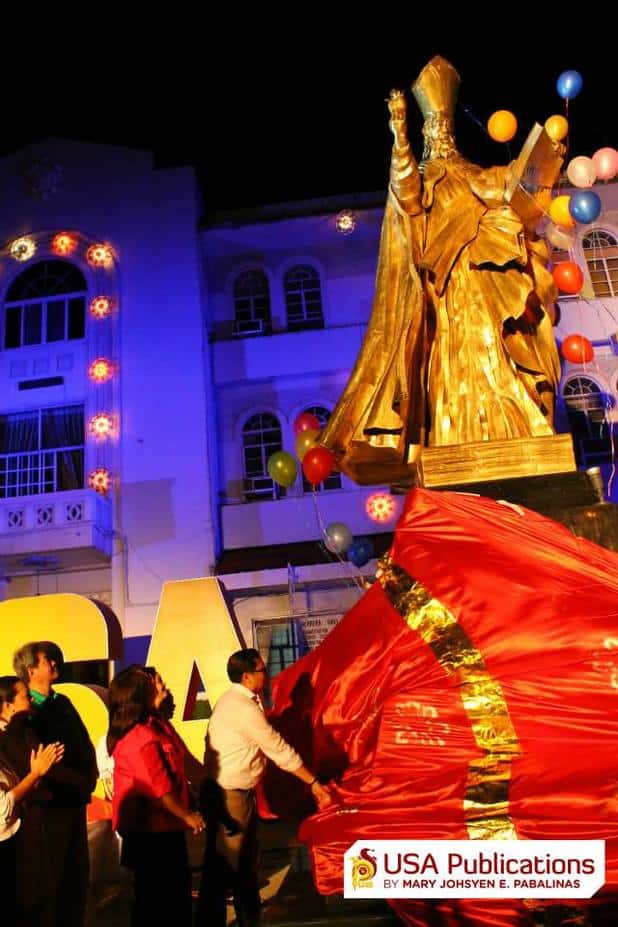 BRONZE STATUE OF ST. AUGUSTINE - UNIVERSITY OF SAN AGUSTIN