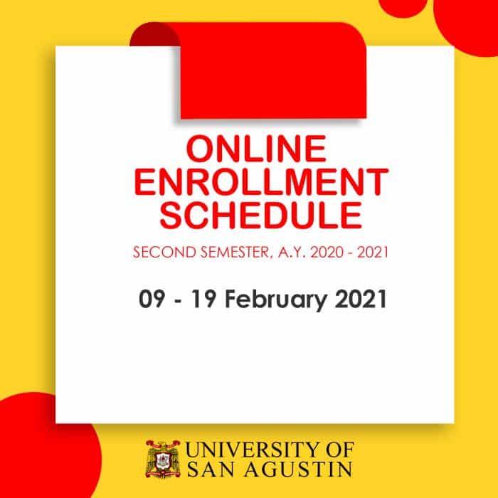 ONLINE ENROLLMENT SCHEDULE FOR SECOND SEMESTER, AY 2020 - 2021 ...