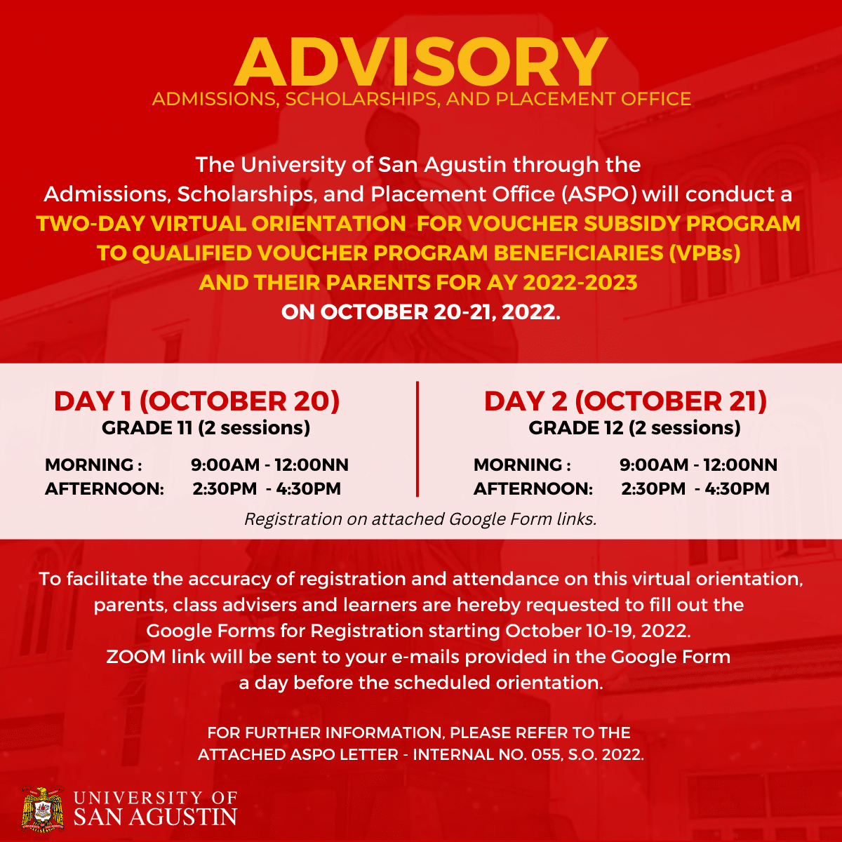 ADVISORY FROM ASPO: Two-day Virtual Orientation for Voucher Subsidy ...