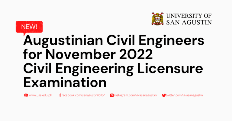 NEW! Augustinian Civil Engineers for November 2022 Civil Engineering Licensure Examination ...