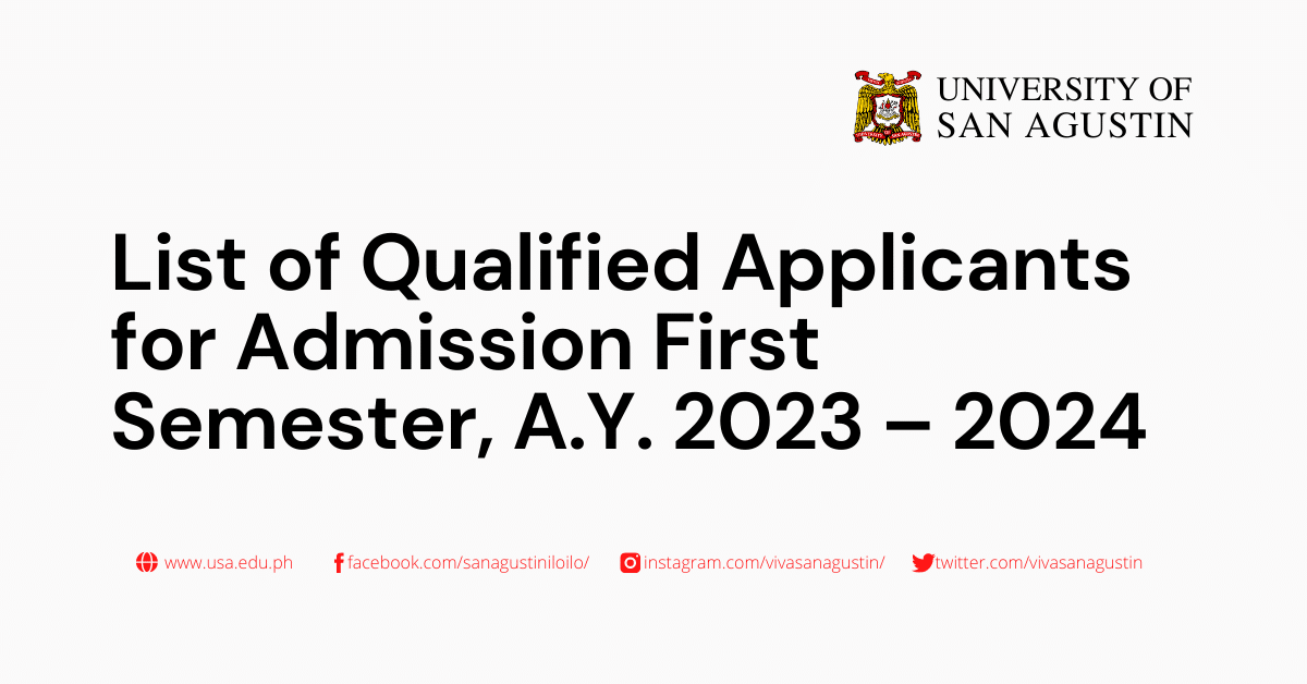 [BATCH 3] List of Qualified Applicants for Admission First Semester, A ...