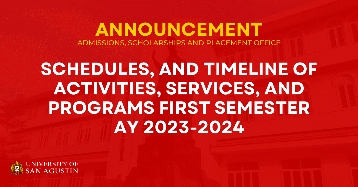 Advisory from ASPO: Schedules, and Timeline of Activities, Services ...