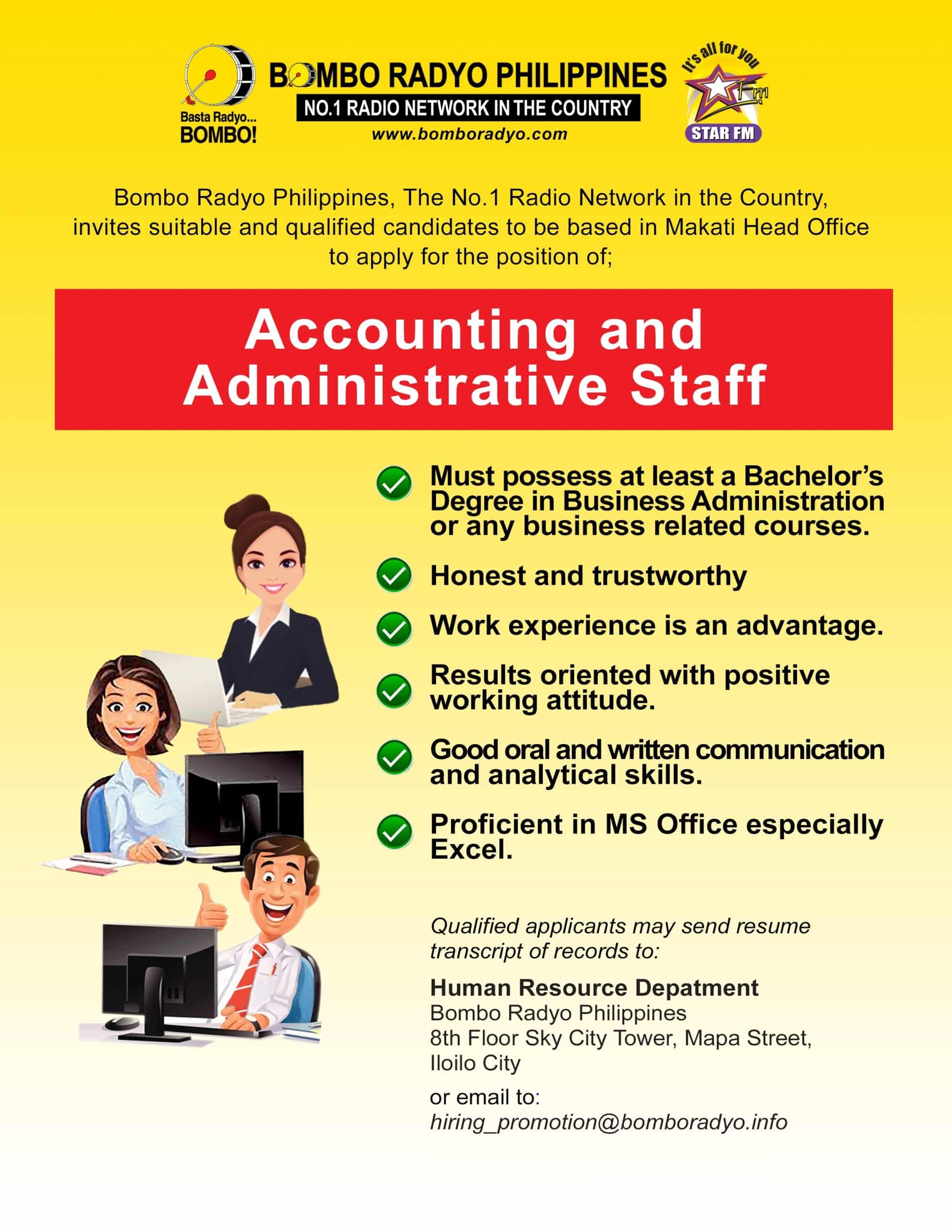 Bombo Radyo Philippines is hiring - UNIVERSITY OF SAN AGUSTIN
