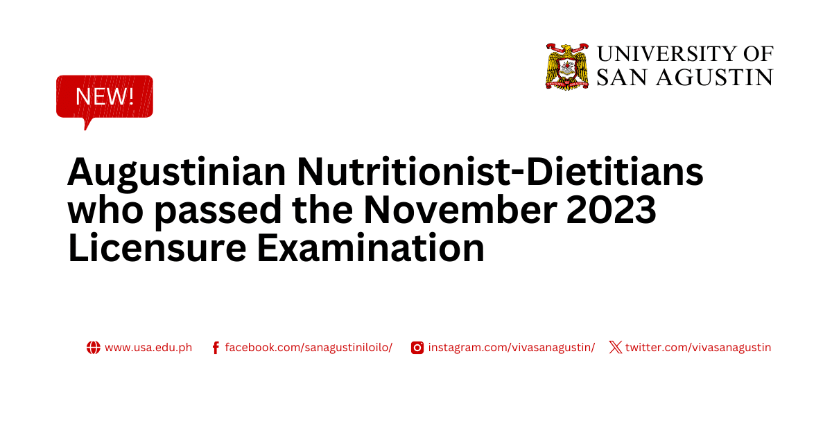 NEW!Augustinian Nutritionist-Dietitians who passed the November 2023 ... NEW!Augustinian Nutritionist-Dietitians who passed the November 2023 ...