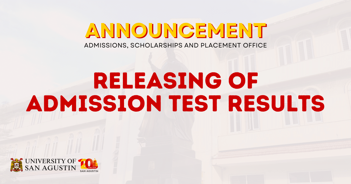 Advisory from ASPO: Releasing of Admission Test Results - UNIVERSITY OF ...