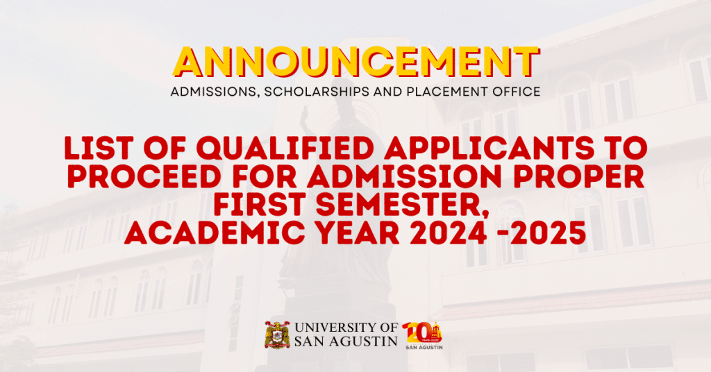 Qualified Applicants Archives - UNIVERSITY OF SAN AGUSTIN