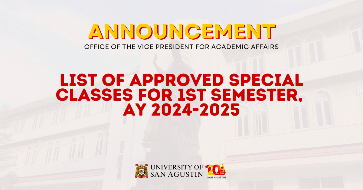 [Updated] List of Approved Special Classes for 1st Semester, AY 2024 ...