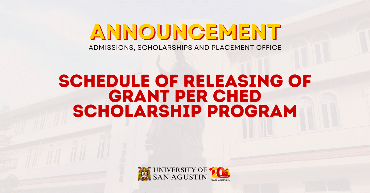 ANNOUNCEMENT: SCHEDULE OF RELEASING OF GRANT PER CHED SCHOLARSHIP ...