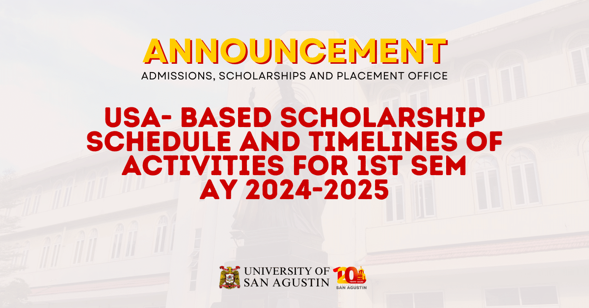 USA- BASED SCHOLARSHIP SCHEDULE AND TIMELINES OF ACTIVITIES FOR 1ST SEM ...
