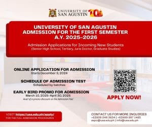 Application for Admission: Apply for 2025-2026 - UNIVERSITY OF SAN AGUSTIN