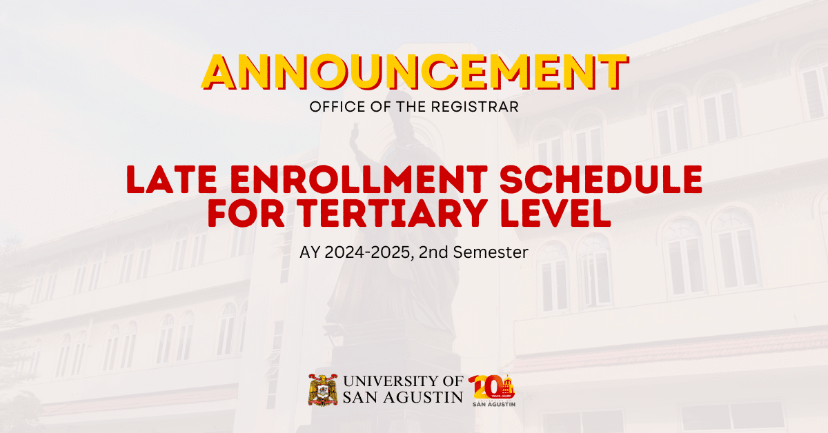 Late Enrollment Schedule for Tertiary Level (AY 2024-2025, 2nd Semester ...