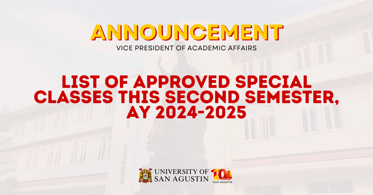 List of Approved Special Classes this Second Semester, AY 2024-2025 as ...