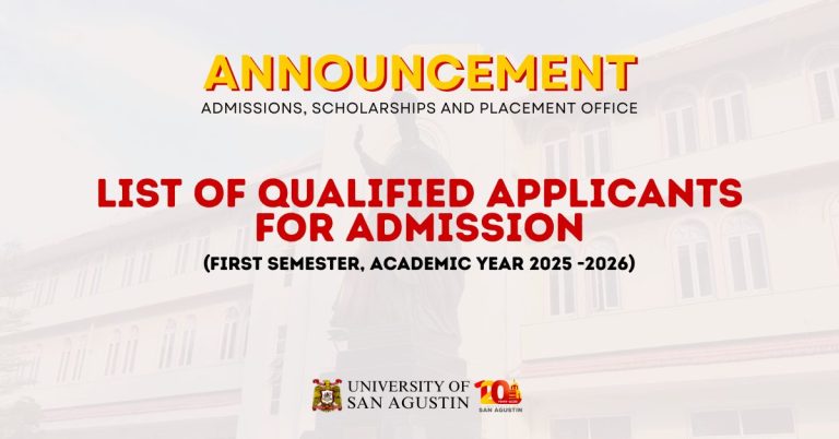 Qualified Applicants Archives - UNIVERSITY OF SAN AGUSTIN