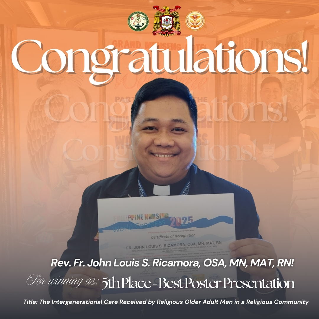 Fr. John Lou Ricamora Earns 5th Place in Best Poster Category at the Philippine Nursing World ...